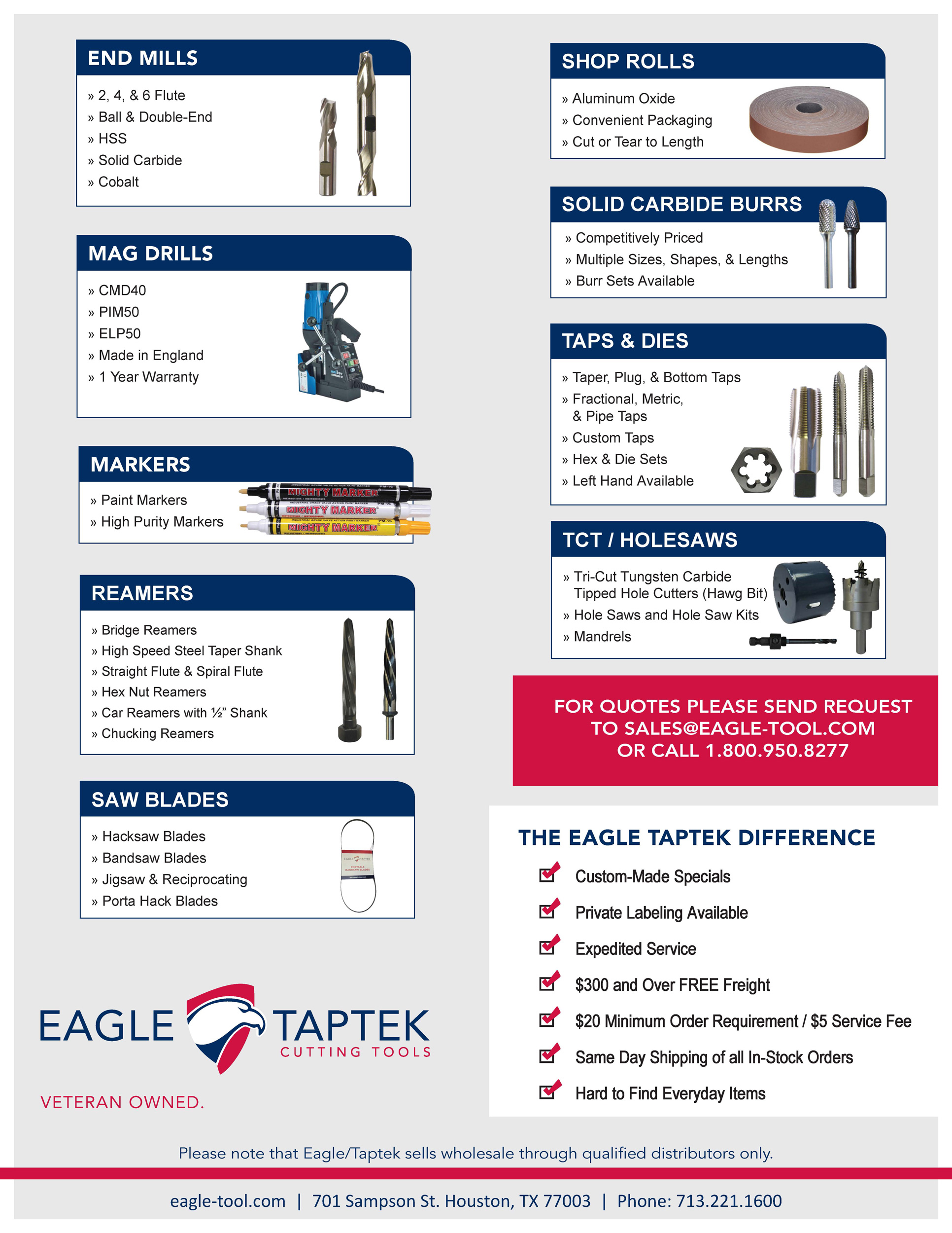 LINE SHEET : Eagle Taptek